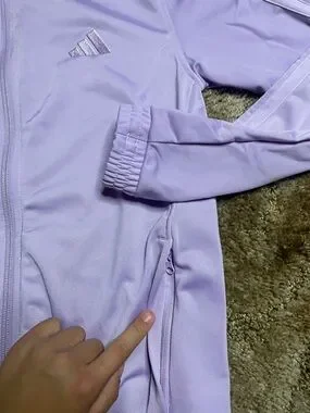 adidas | Jackets & Coats | Nwt Adidas Light Purple Womans Zip Up Track ...